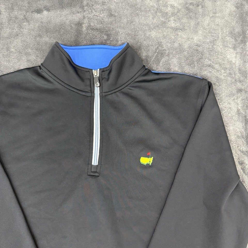 Masters Tournament Sweatshirt Mens XL Black Golf Tech Quarter Zip ...