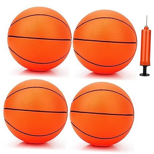 7 Inch PVC Mini Basketball for Indoor Basketball Hoops, Soft 7" Rubber ...