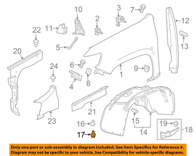 GM OEM 15-23 Canyon Pick Up Box Exterior Trim-Protector Retainer ...