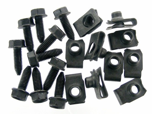 Mopar Body Bolts & U-nut Clips- M8-1.25 x 25mm- 13mm Hex- 20pcs (10ea ...