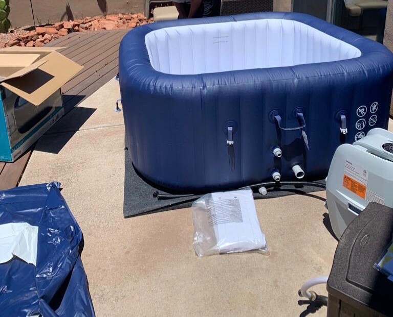Bestway SaluSpa Inflatable AirJet Hot Tub - Blue | eBay