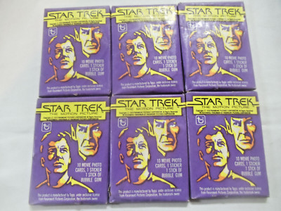 lot of 6 unopened pack Star Trek The Motion Picture 1979 60 cards 6 ...