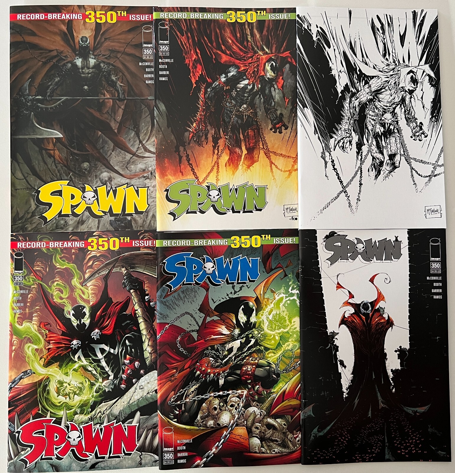SPAWN #350 CVR A B C D E F VARIANT SET (NM) 2024 IMAGE COMICS - TODD ...