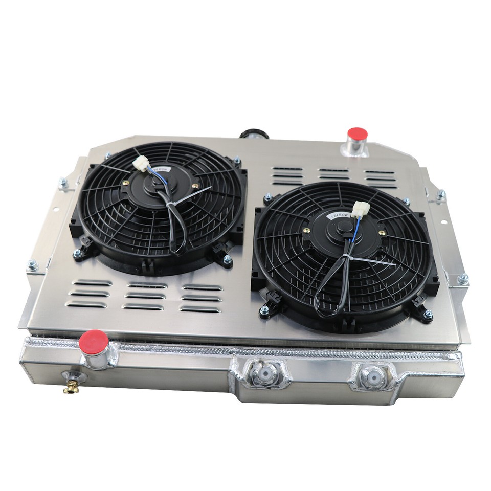 For 1958-1974 AMC AMX Javelin Marlin SST V8 Aluminum 4-Row Radiator Fan ...