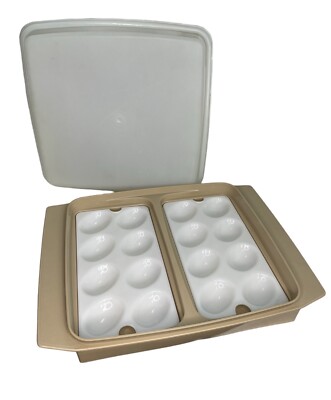 Vintage Tupperware Deviled Egg Holder with Removeable Trays | eBay