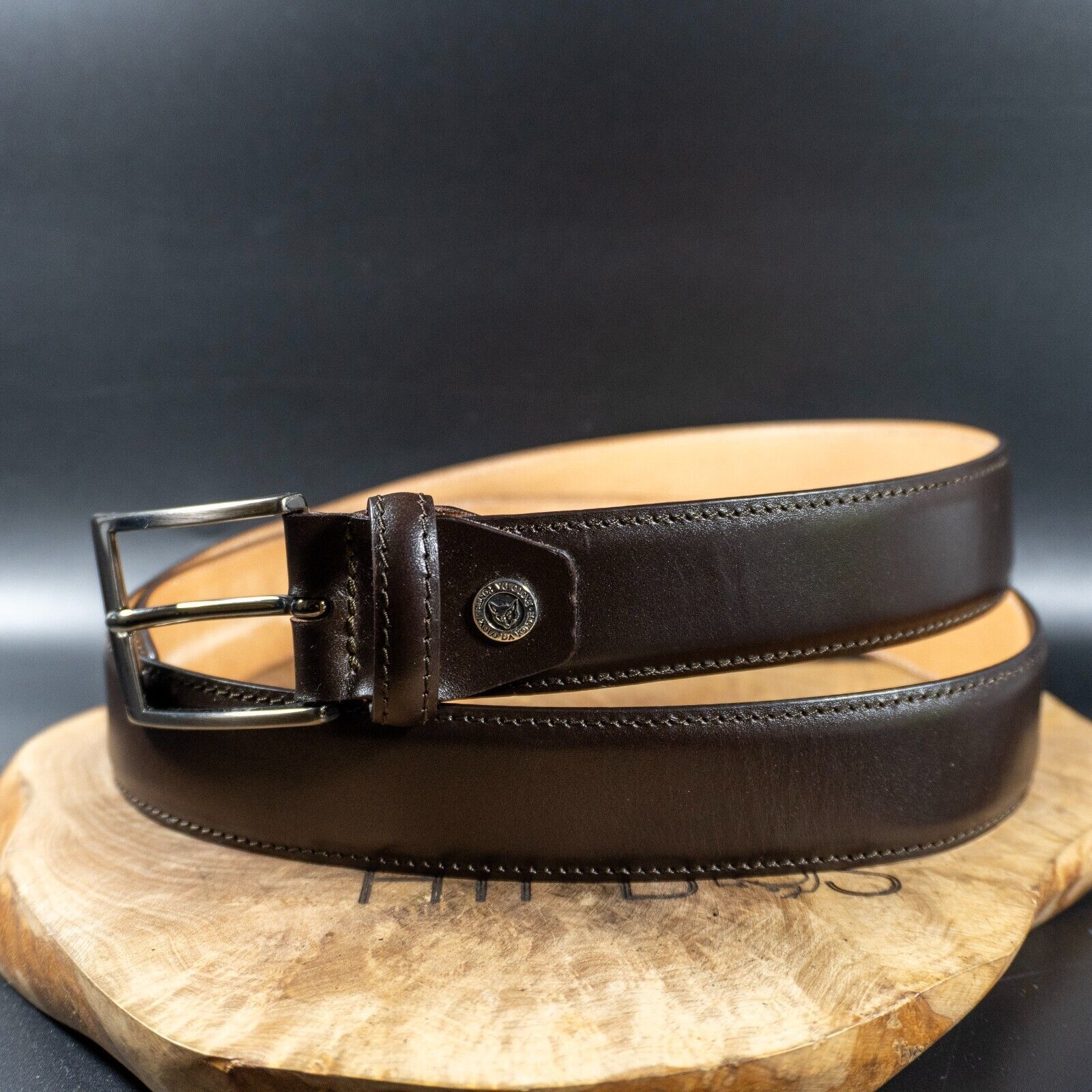 Paolo da Ponte Mens Belt Vintage Classic Leather Jean… - Gem