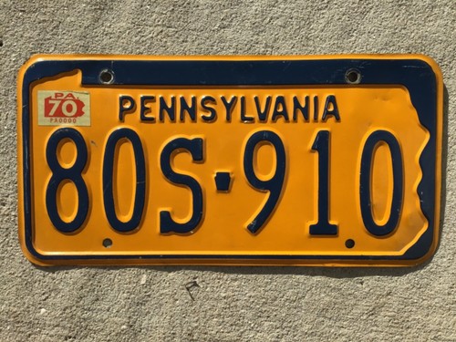 1970 Pennsylvania License Plate Tag | eBay