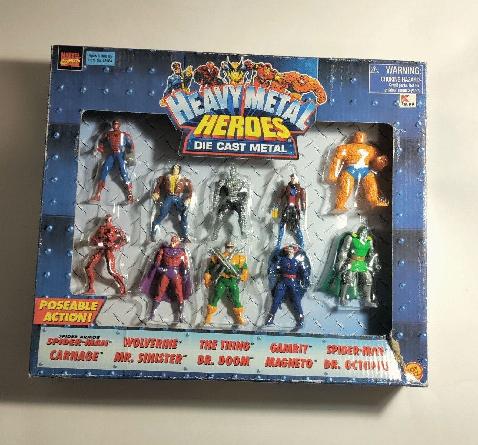 Sealed RARE Marvel Heavy Metal Heroes(10 Figs) Carnage/The Thing/Dr ...