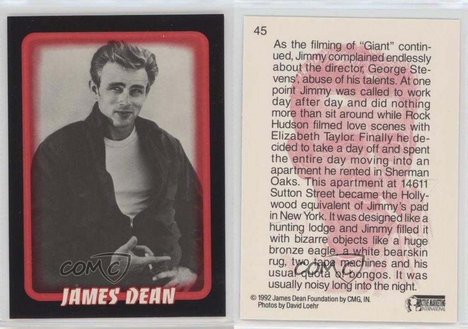 1992 Active Marketing James Dean James Dean #45 0w6 | eBay