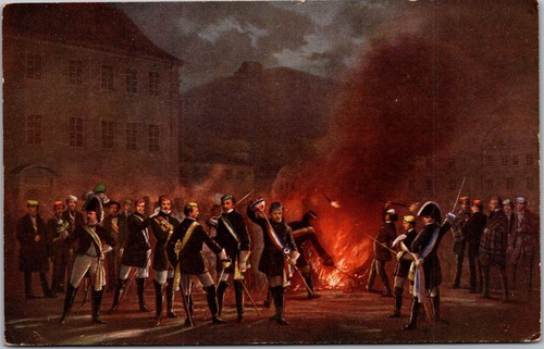 Postcard Germany Art Theodor Verhas Torchlight Procession Heidelberg | eBay