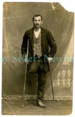 Real Photo - MAN W/ AMPUTATED LEG - Handicapped RPPC Postcard WWI ...