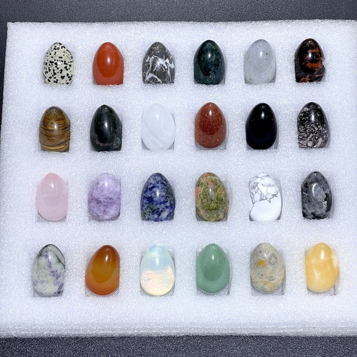 Mixed Gemstone Egg Collection ( 24 Pcs ) Bulk Wholesale Assorted Flat Box | eBay