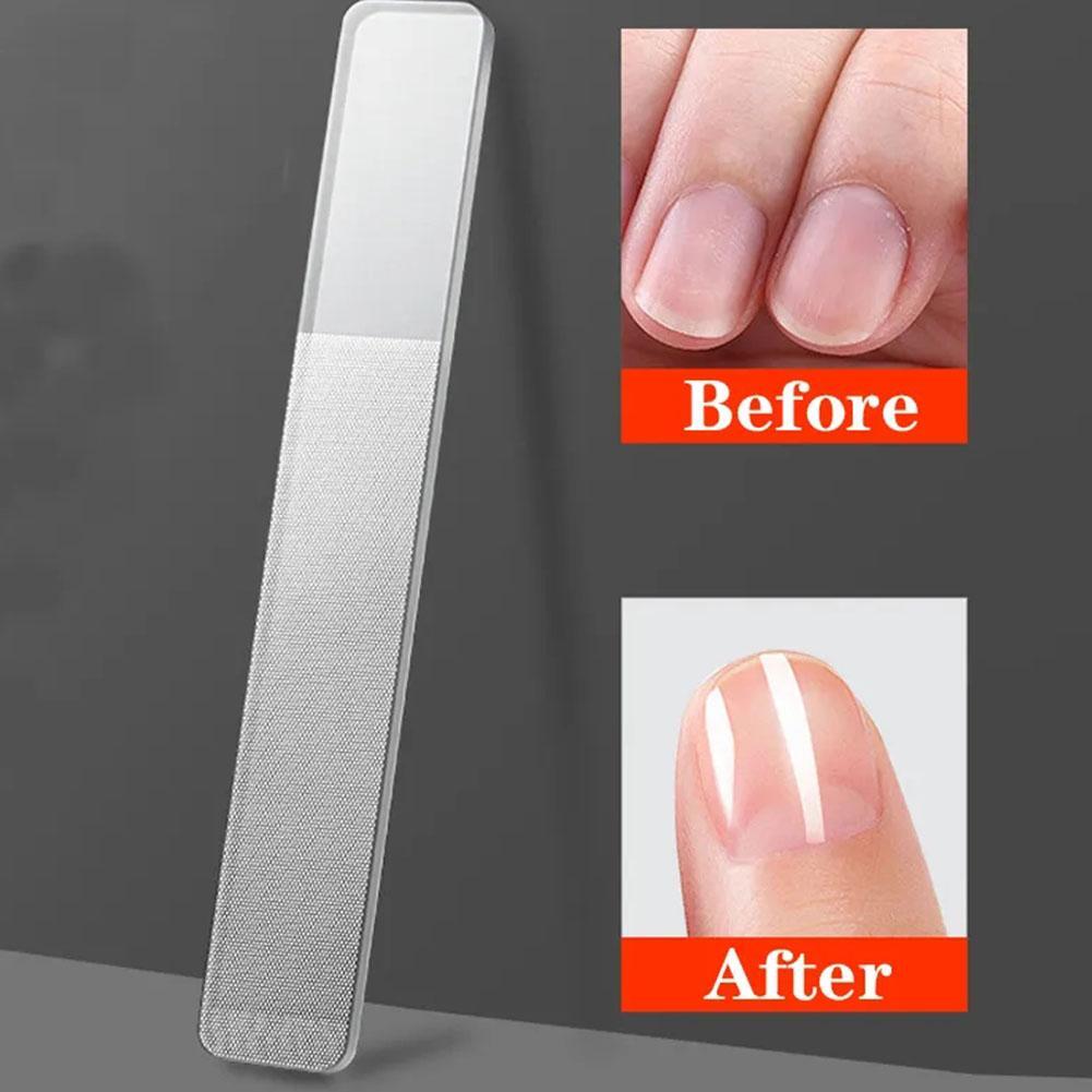 Professional Crystal Glass Finger Nail File with Case Pedicure ...