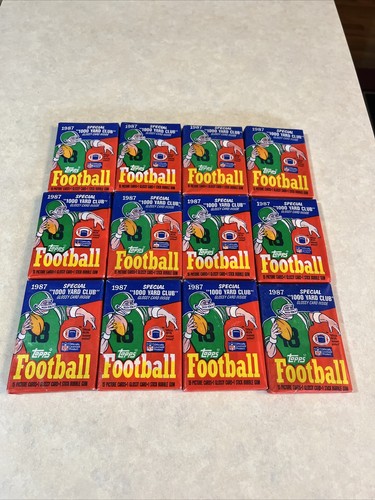 1987 Topps Football Wax Pack Lot of 12 Possible Jim Kelly Rookie and ...
