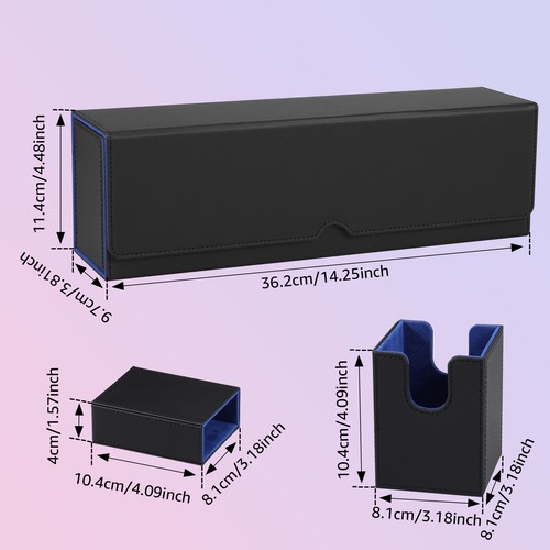 Deck Box 5 in 1 PU Card Deck Box with Dice Tray and 4 Card Deck Cases ...