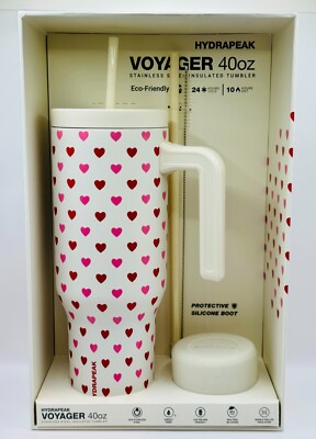 NEW Hydrapeak LIMITED EDITION Voyager 40oz Insulated Tumbler Pink Red ...