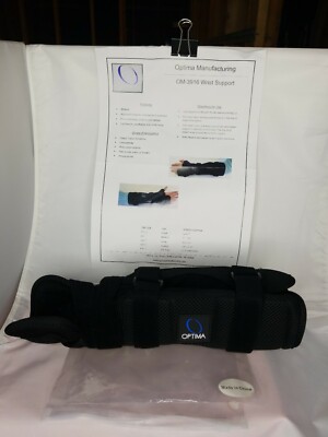 Optima Wrist Hand Support Brace Black OM-3916 size M Medium Health ...