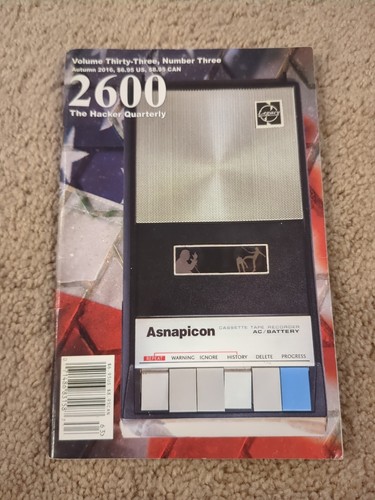 2600 The Hacker Quarterly Magazine - Autumn 2016 | eBay