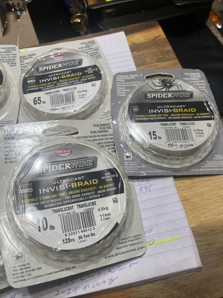 8 Packs Of Spider wire Braided Line | eBay
