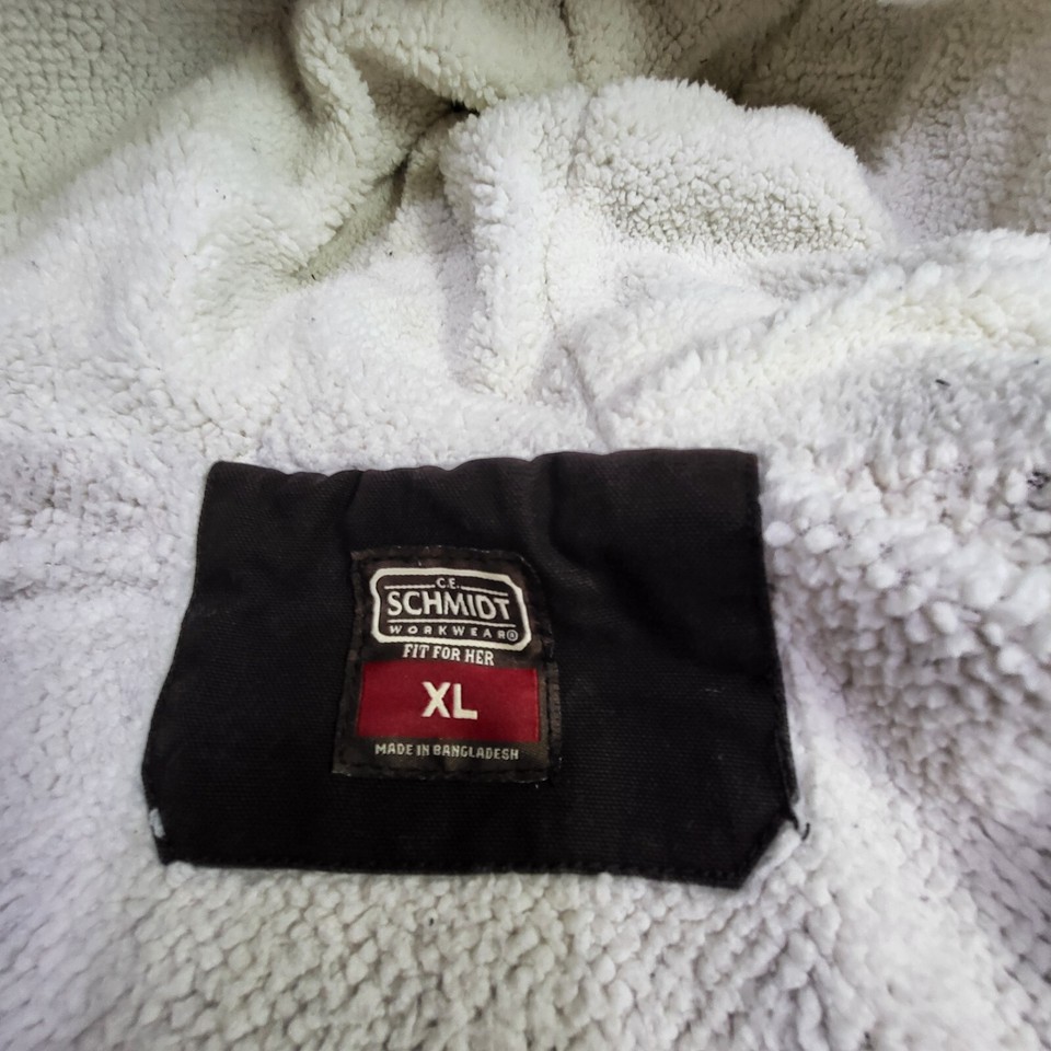 C E Schmidt Workwear For Her Women's XL Reg Flannel Lined Chore Coat ...