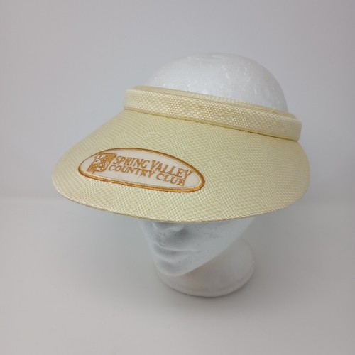Spring Valley Country Club Faux Straw Vintage Style One Size Sun Visor ...
