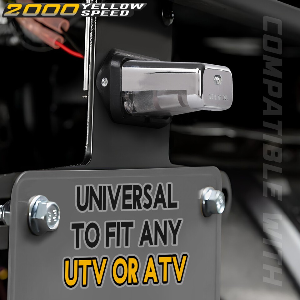 LED License Plate Light For Boat Trailer UTV ATV Chrome 12V DC Surface ...