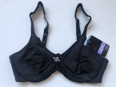 NWT Bali LIVE IT UP Underwire Bra 3353 38C Black | eBay