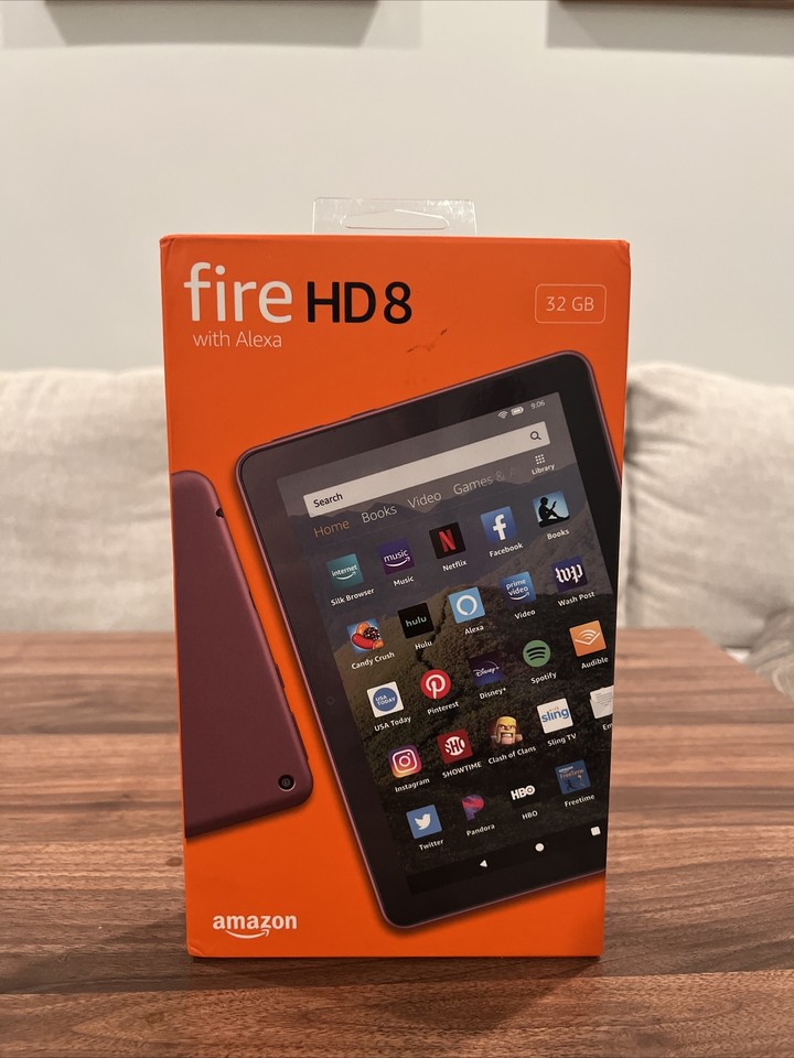 Amazon Fire HD 8 with Alexa, 32GB, 8in Display Plum (10th Gen ...