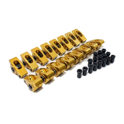 Vortec 305 350 SBC Chevy Aluminum Roller Rockers 1.6 Ratio 3/8" Self ...