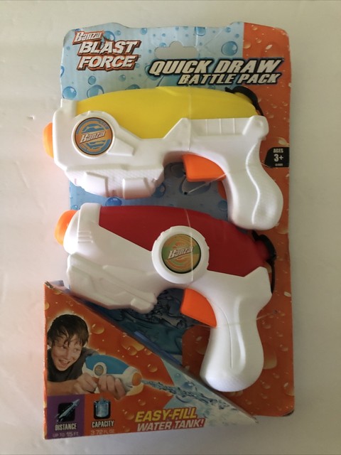 Banzai 4 Pack Water Squirt Soaker Quick Draw Battle Blaster Gun Toy 12 ...