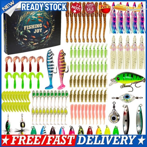 Christmas Advent Calendar with Minnow Crankbait Soft Lures Gifts for ...