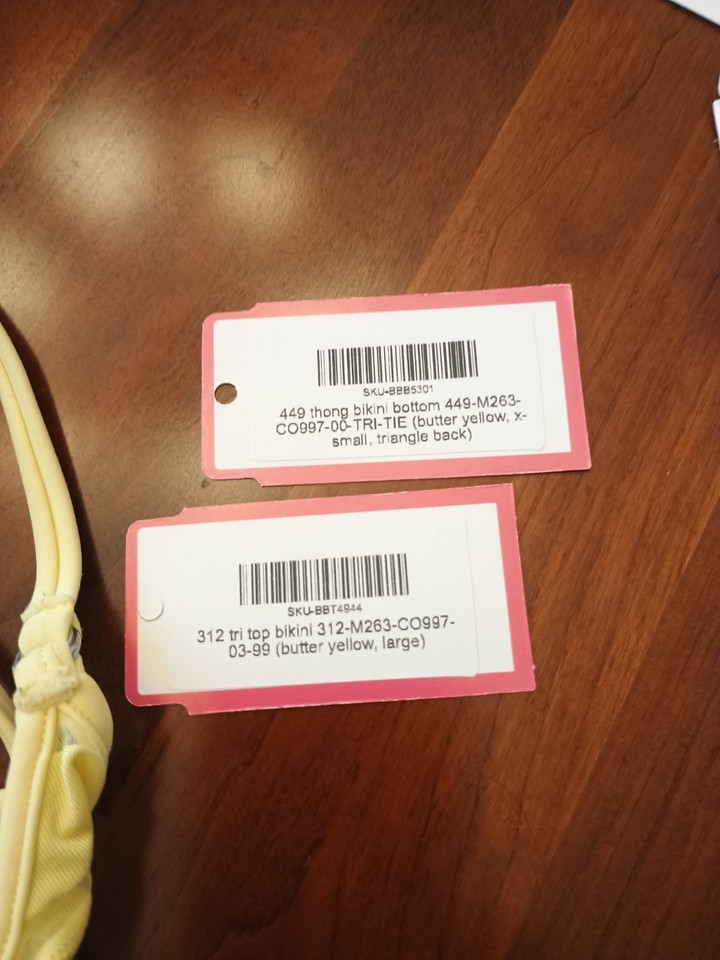 Wicked Weasel Tidal Tease Butter Yellow Bikini L Top XS Micro Bottom RARE/Dis. | eBay