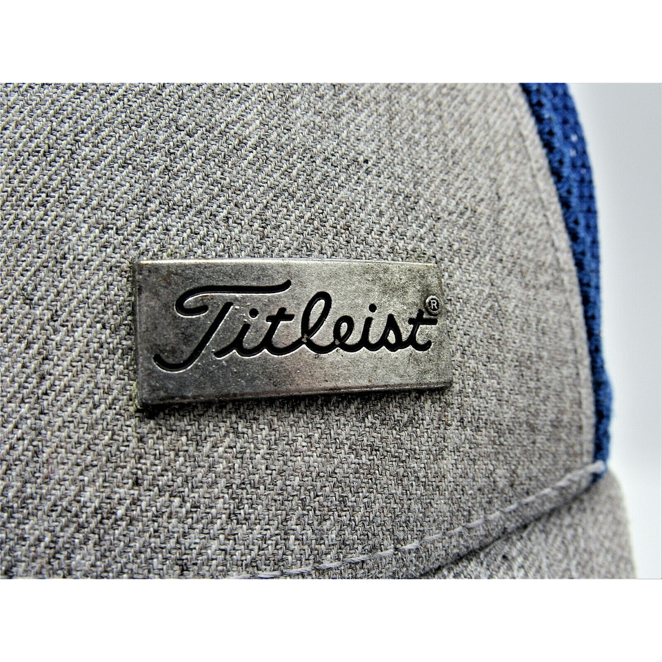 Titleist Golf Hat Trucker Mesh & Snapback 5 Panel Metal Tag Gray Tweed ...