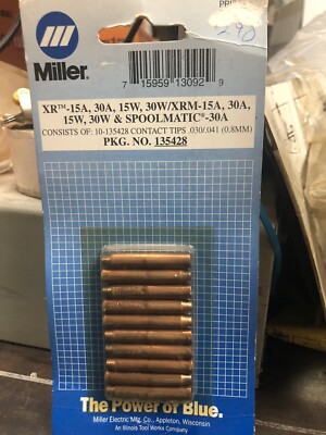 Miller 135428 .030-0.41" Spoolmatic and XR Series Contact Tip (10 pack ...