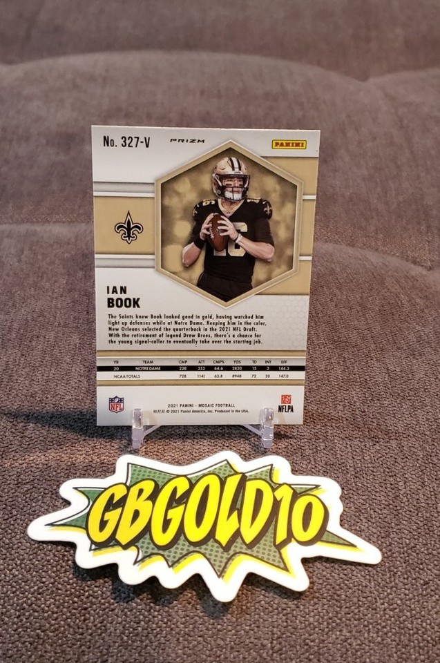 2021 Panini Mosaic Ian Book 327-V No Huddle Silver Variation Prizm ...