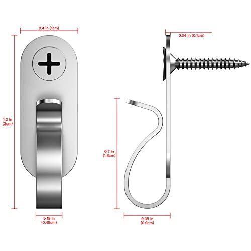 20Pk Stainless Steel String Lights Hanger Hooks Clips for Wire Fairy ...