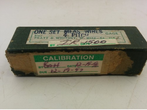PRATT & WHITNEY VAN KEUREN THREAD MEASURING WIRES, 4-36, SET OF 16 | eBay