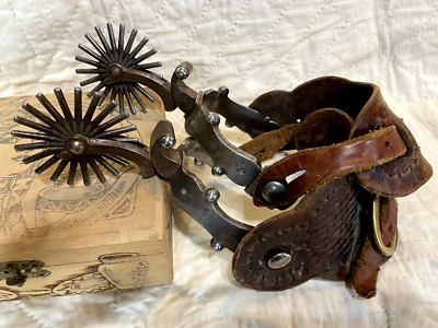 Western Spurs by Jeremiah Watts with Leather Straps | eBay
