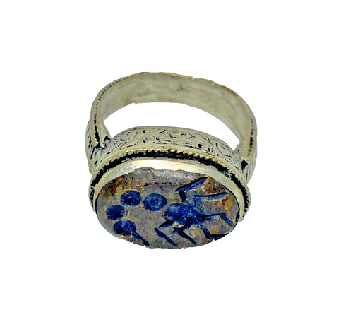 RARE ANCIENT WEARABLE PHOENICIAN SILVER COLOR SCORPION BRONZE RING ...