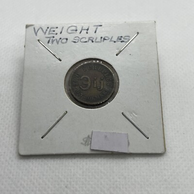 TWO SCRUPLES DRUGIST WEIGHT COIN TOKEN Philly | eBay