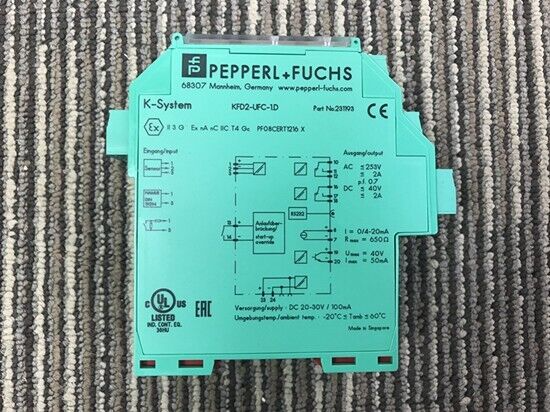 Pepperl Fuchs- KFD2-UFC-1.D Frequency Converter with Trip Values 24VDC ...
