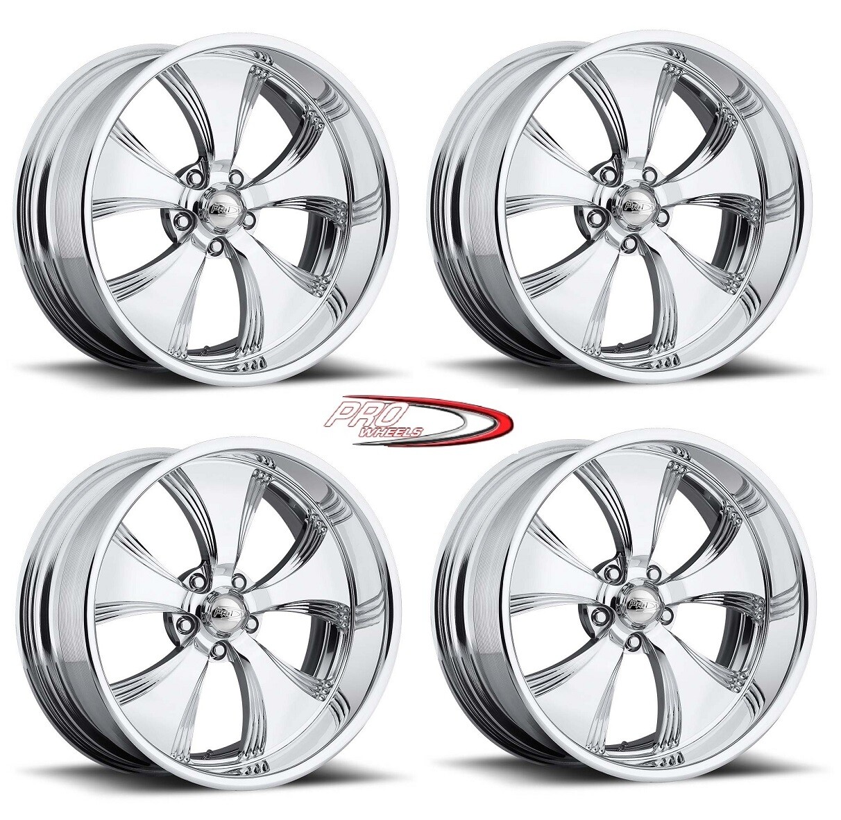 Pro Wheels KILLER 20" Polished Aluminum Billet Wheels Rims (set of 4 ...
