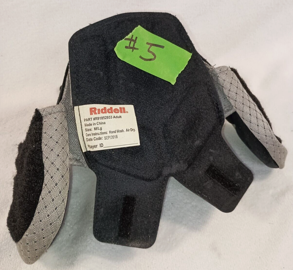 Riddell Speed Football Helmet Liner/Overliner adult med/lg black #5 | eBay