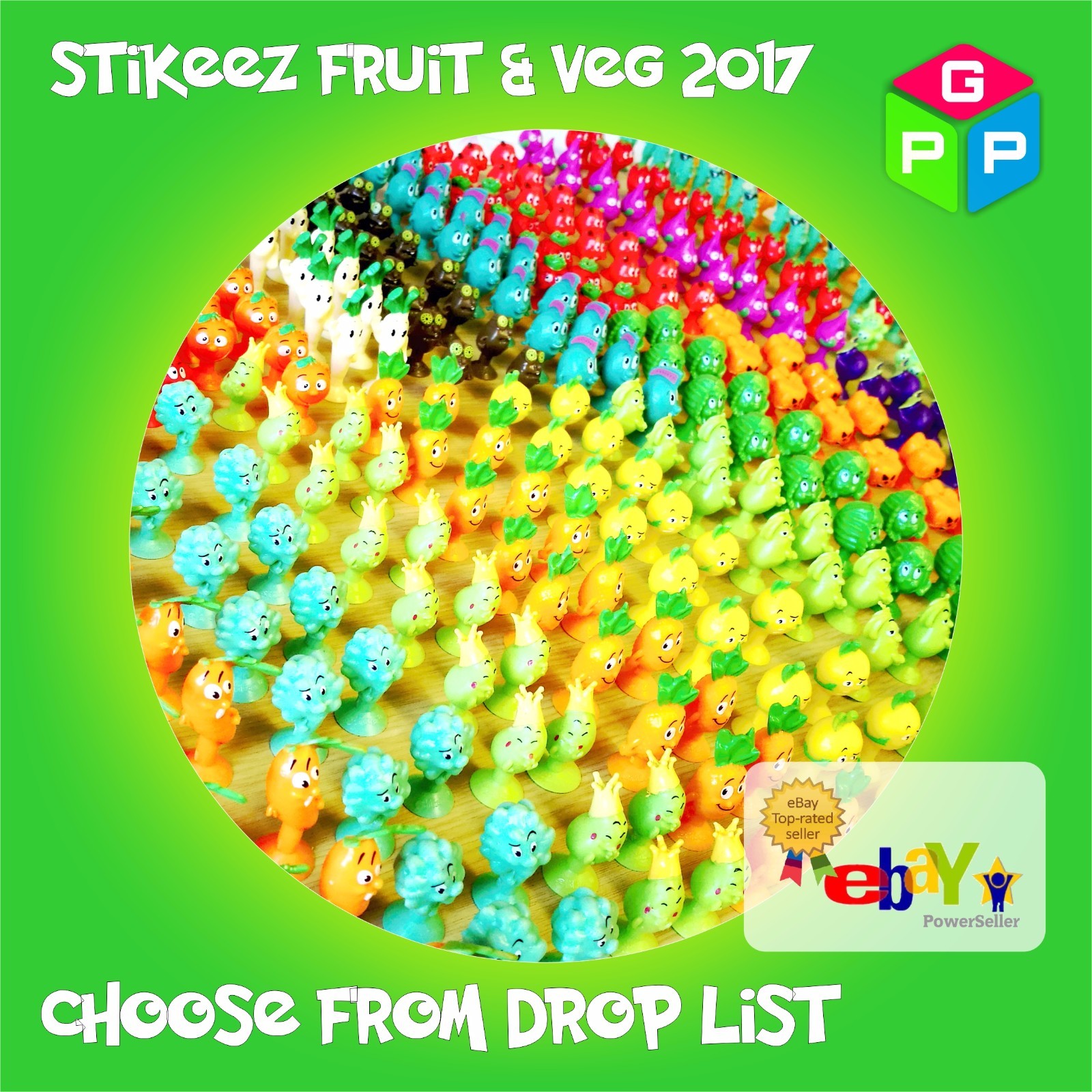 Lidl Stikeez Fruit & Vegetables 2017, full set, collector box stikiz ...