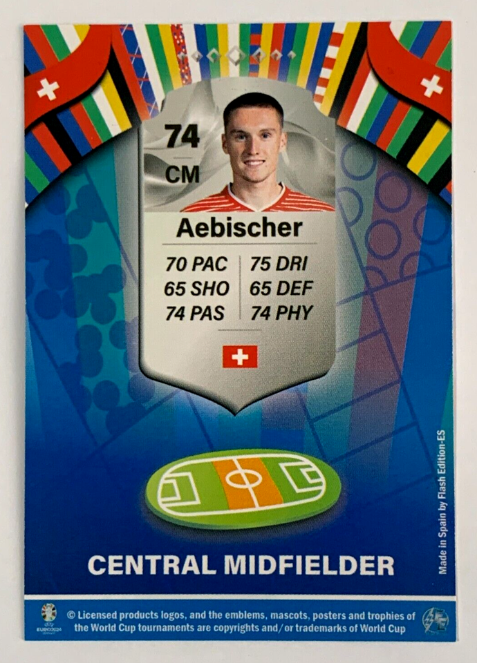 2024 UEFA EURO GERMANY EF Card #047 SUI.11 MICHEL AEBISCHER Switzerland ...