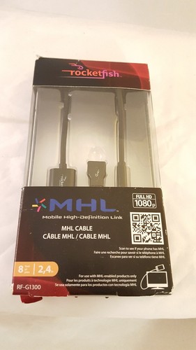 Rocketfish RF-G1300 MHL Mobile High Definition Link Cable 8ft TV ...