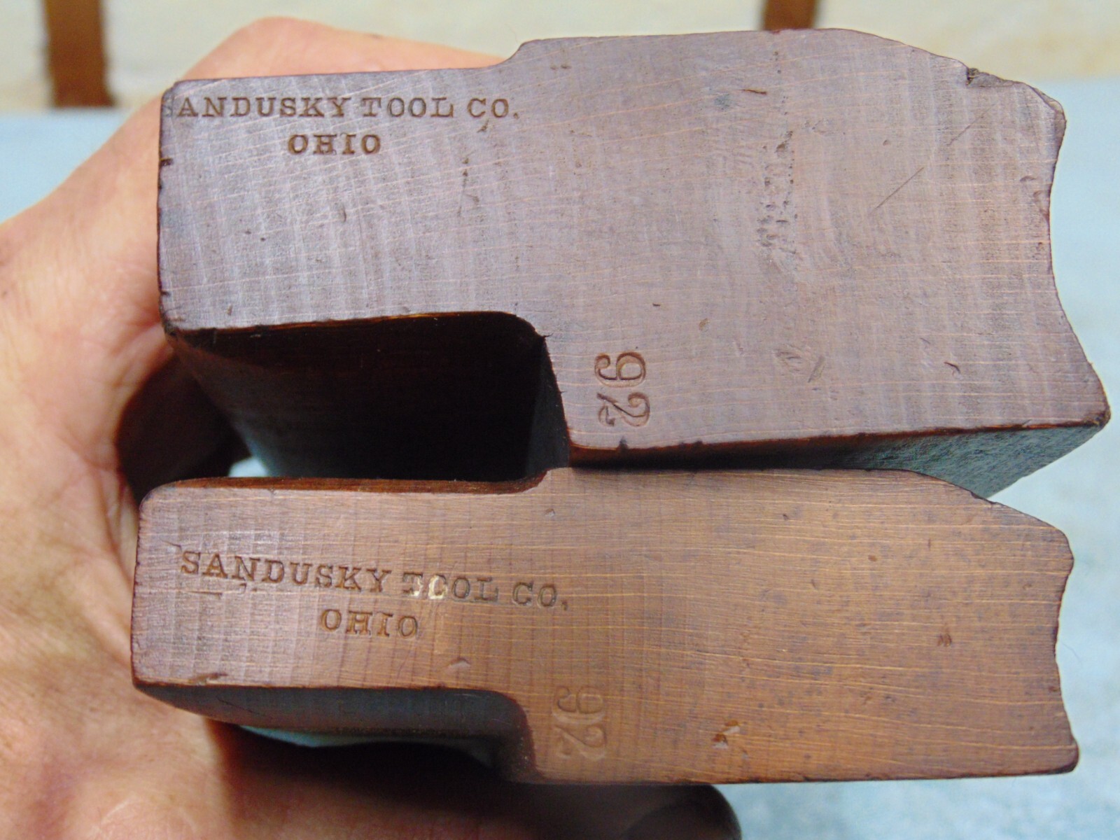 Lot of 2 Antique Sandusky Tool Co. Wooden Bead Molding Planes 7/8" and ...