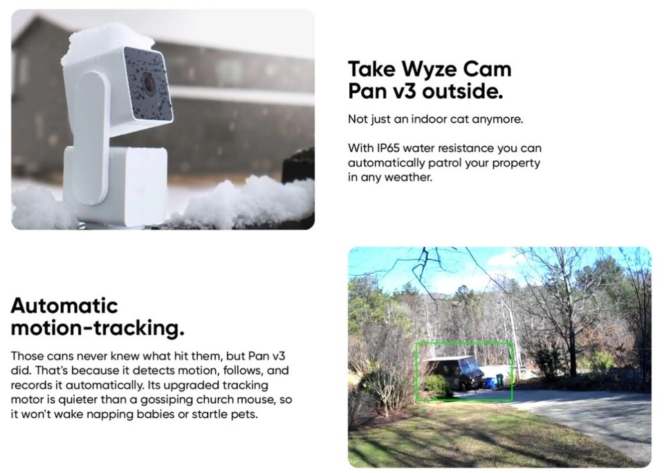 (BRAND NEW) TWO PACK WYZE PAN V3 INDOOR/OUTDOOR 1080P CAMERA 360 DEGREE ...