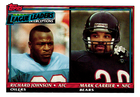 1991 Topps 11 Richard Johnson / Mark Carrier LL Houston Oilers Chicago ...