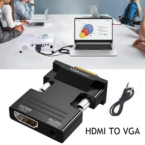 1x 1080P VGA male to HDMI female Cable Converter Adapter Data Line for ...
